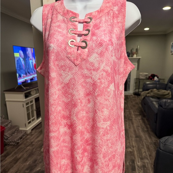 Michael Kors | Tops | Michael Kors Pink Textured Top | Poshmark